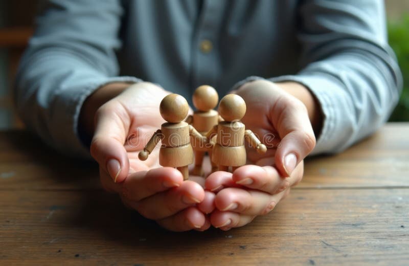 Gentle Hands Cradle Tiny Wooden Figures Unity, Care. Community Support ...