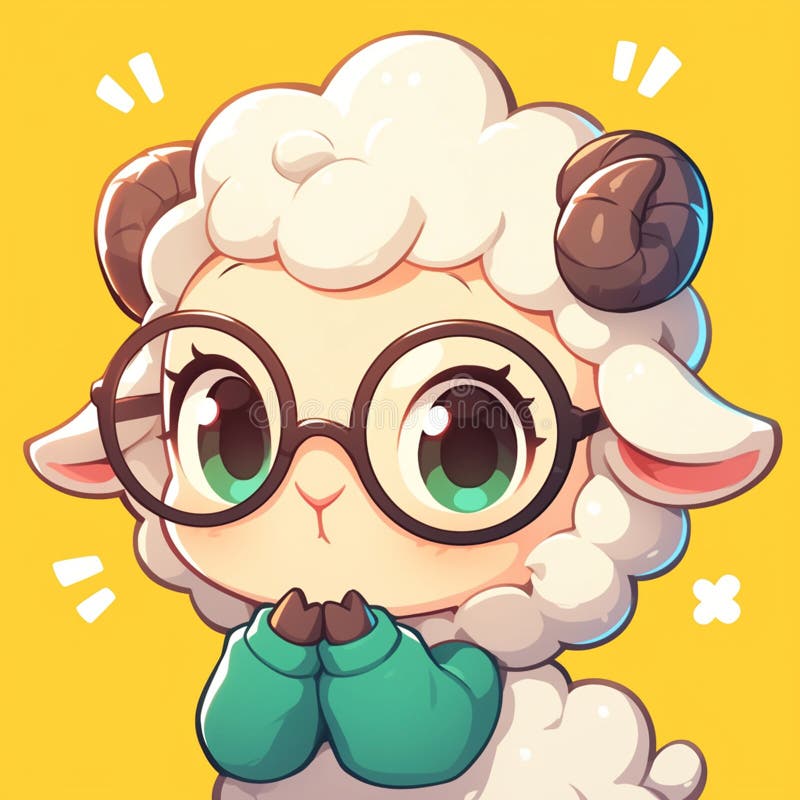 A Gentle Lamb Software Engineer Cartoon Style Stock Vector ...