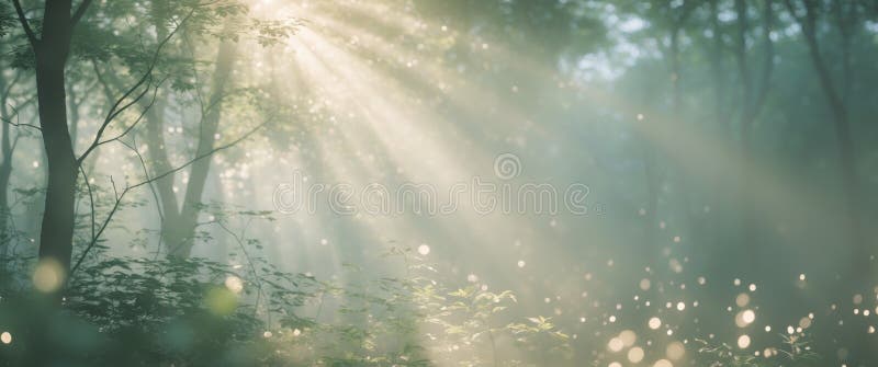 Gentle Light Effects with Sparkling Nature Background. Stock Photo ...