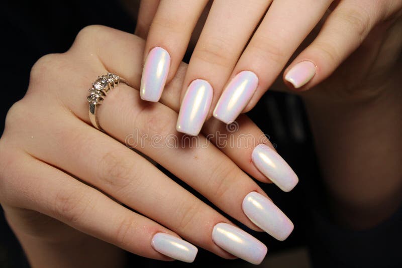 Gentle light manicure stock image. Image of lifestyle - 110480063