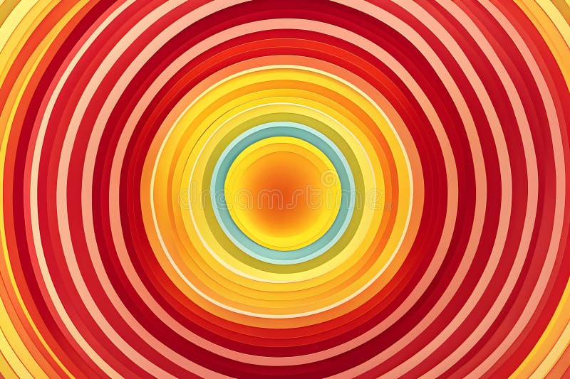 Gentle Loop of Concentric Circles Softly Expanding and Contracting ...