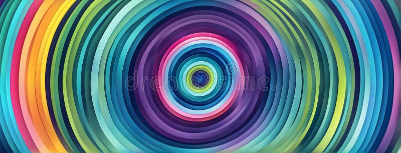 Gentle Loop of Concentric Circles Softly Expanding and Contracting ...