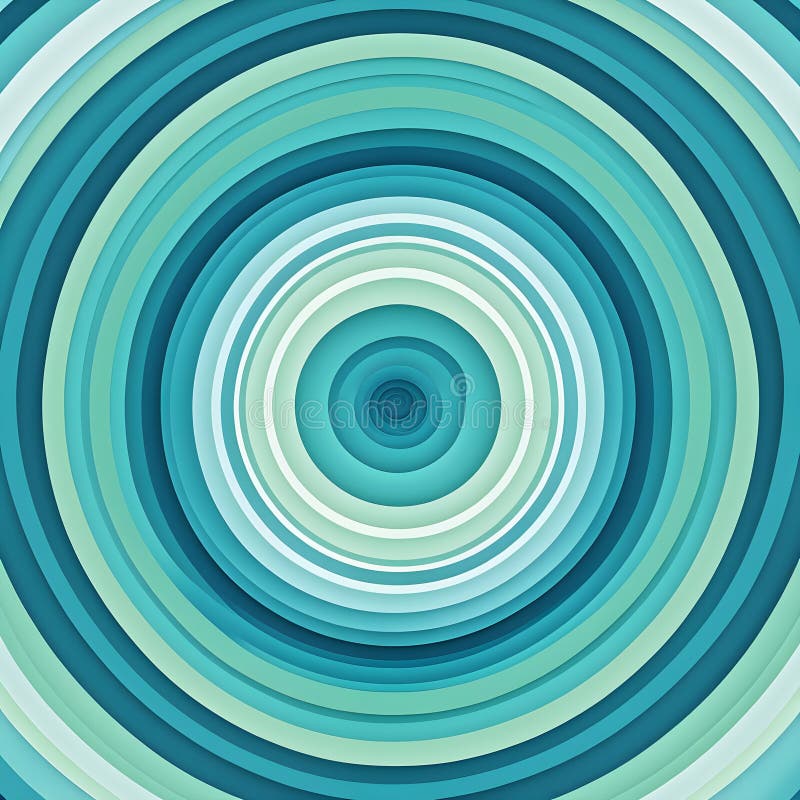 Gentle Loop of Concentric Circles Softly Expanding and Contracting ...