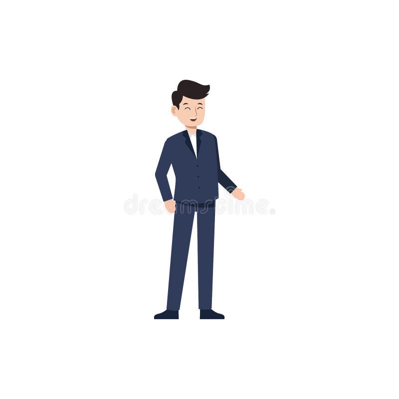 Gentle Man Character Style Vector Illustration Design Stock Vector ...