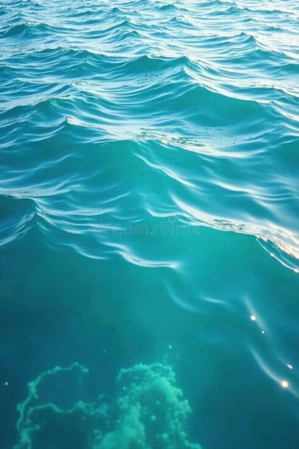 Gentle Ocean Breeze Ruffles Calm Water Surface, Breeze, Beach Stock ...