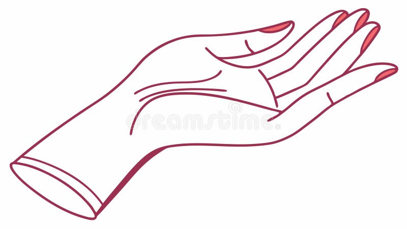 Gentle Open Hand Gesture, Offering, Receiving, and Connection, Vector ...