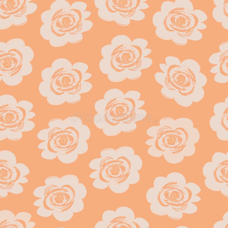 A Gentle Open Roses Seamless Pattern. Stock Vector - Illustration of ...