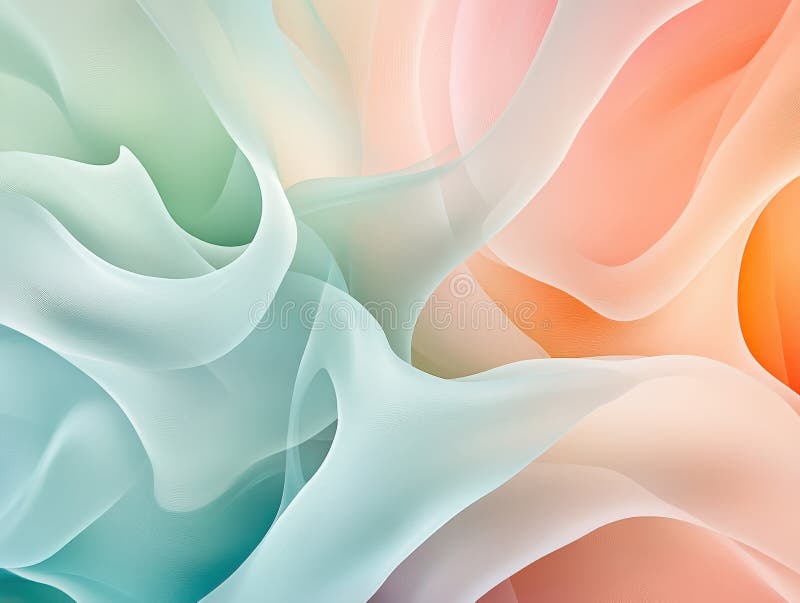 Soft Pastel Abstract Design with Flowing Shapes and Colors Stock ...