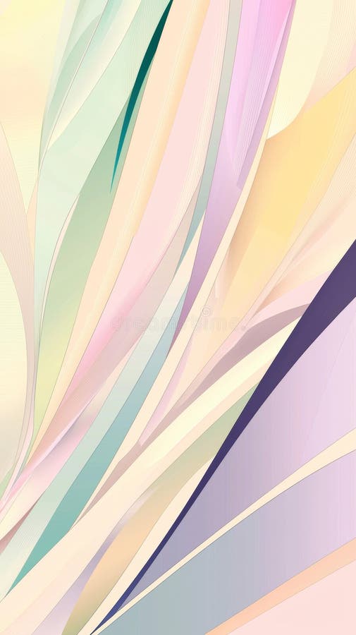 Gentle Pastel Hues Intertwine and Flow, Creating a Harmonious Abstract ...