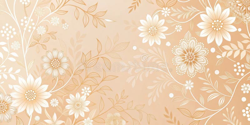 A Gentle Peach Background with a Subtle Floral Pattern Stock ...