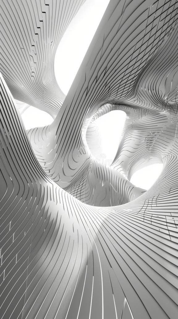 A Gentle Rainfall of Intersecting Lines and Curves Creating a Soothing ...