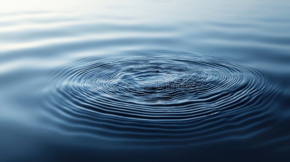 Gentle Ripple in Still Water Creating a Beautiful Pattern and ...