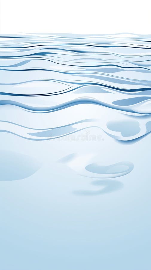 Soft Water Ripples Reflecting Light, Generating Tranquil Blue ...
