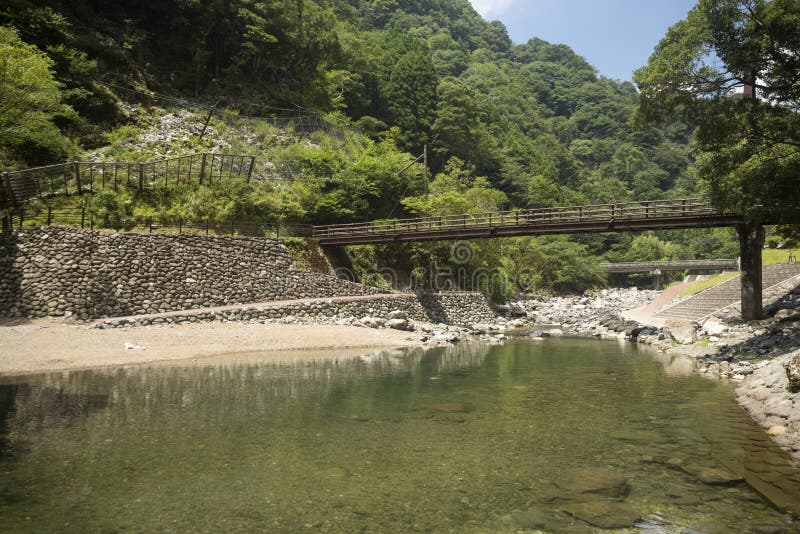 Gentle river under bridge stock photo. Image of creek - 124523654