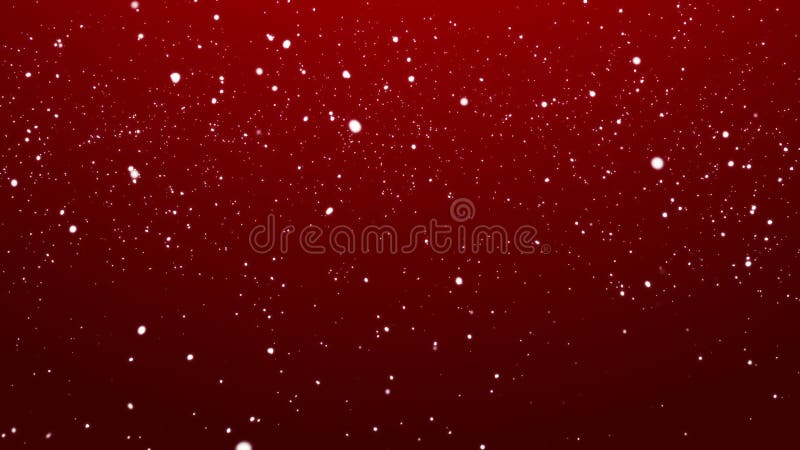 Gentle Falling Snow Looping Red Christmas Background Stock Footage ...