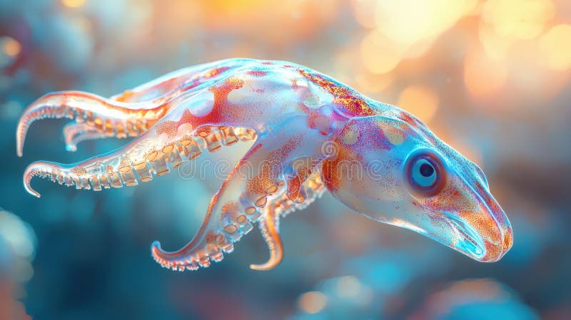Translucent Octopus: a Digital Rendering of a Unique Cephalopod Stock ...
