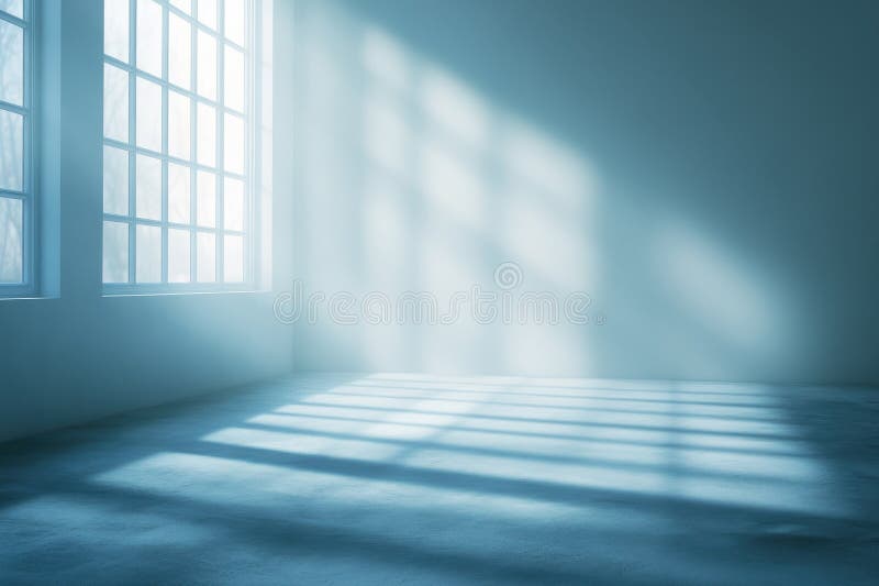 Sunlight Beams Create Soft Patterns in a Serene, Empty Indoor Space ...