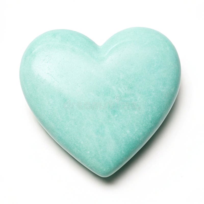 Gentle Turquoise Heart Isolated on Transparent Background Stock ...