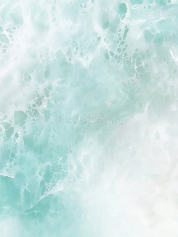 Gentle Turquoise Waves: Abstract Ocean Foam and Mist Pattern Stock ...