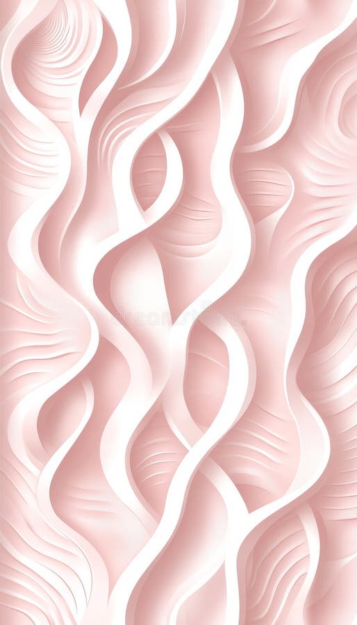 Gentle Wave Pattern, Elegant Minimalist Delicate Soft Pale Raspberry ...