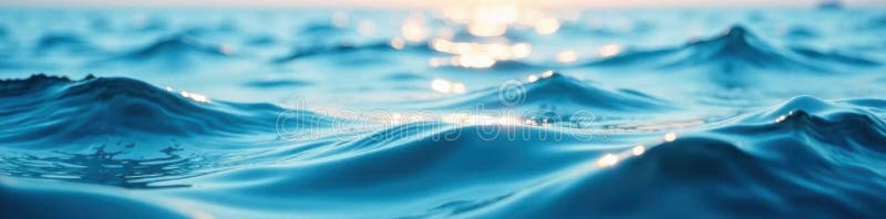 Gentle Wave Ripples on a Tranquil Ocean Surface, Textured, Wave Stock ...