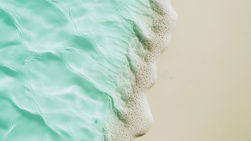 Gentle Waves Create a Calming Pattern on a Tropical Beach with White ...