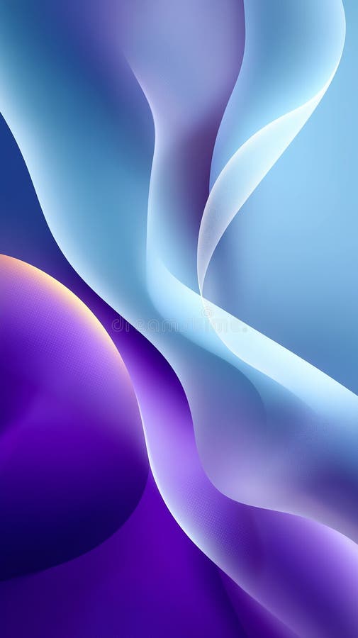 Gentle Waves Flow in Soothing Shades of Blue and Purple, Creating a ...