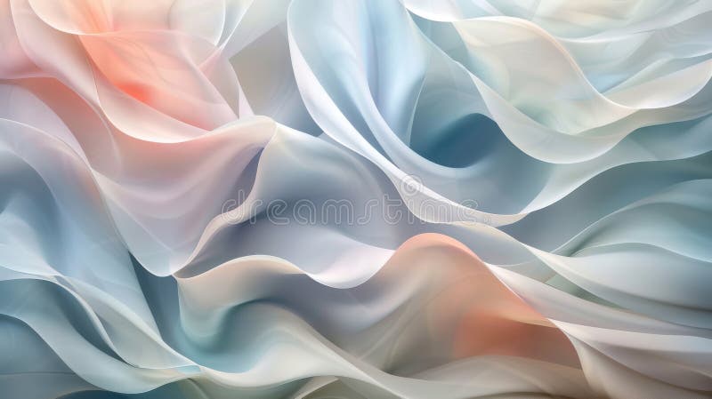 Gentle Waves of Pastel Colors Flowing Smoothly in an Abstract Art ...