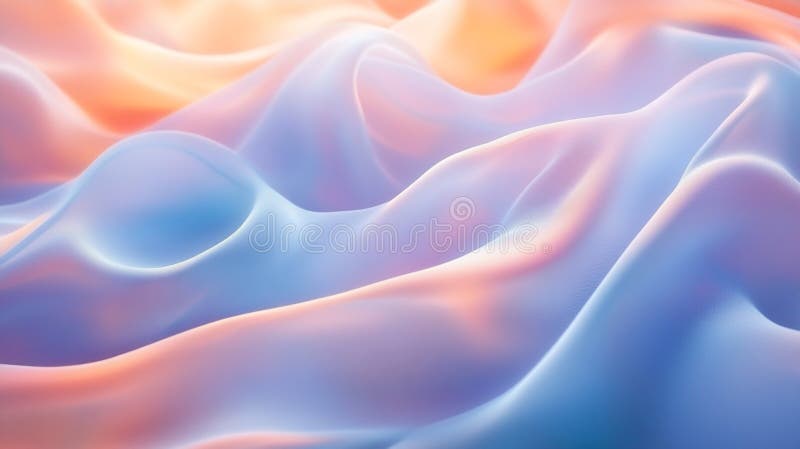 Soft Undulating Waves with Gradient Colors Creating a Serene Atmosphere ...