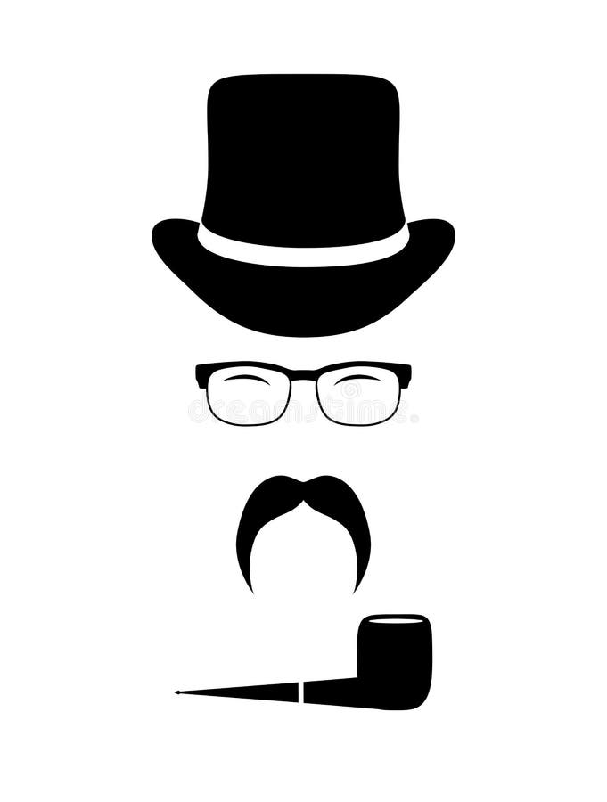 Gentleman Attributes (hats, Eyeglasses, Mustache, Stock Vector ... Gentleman Attributes (hats, Eyeglasses, Mustache, Stock Vector ...