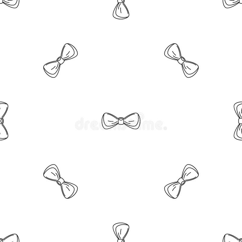 Gentleman Bow Tie Pattern Seamless Vector Stock Vector - Illustration ...