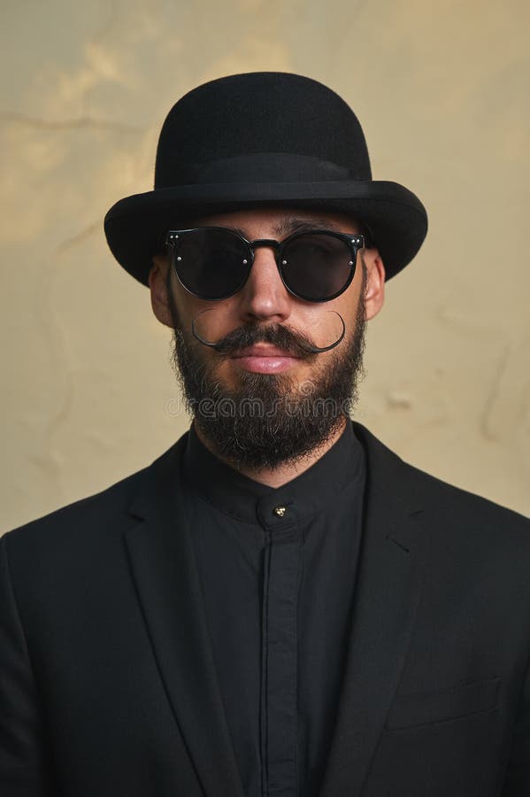 Portrait of Handsome Man with Beard Stock Photo - Image of forceful ...