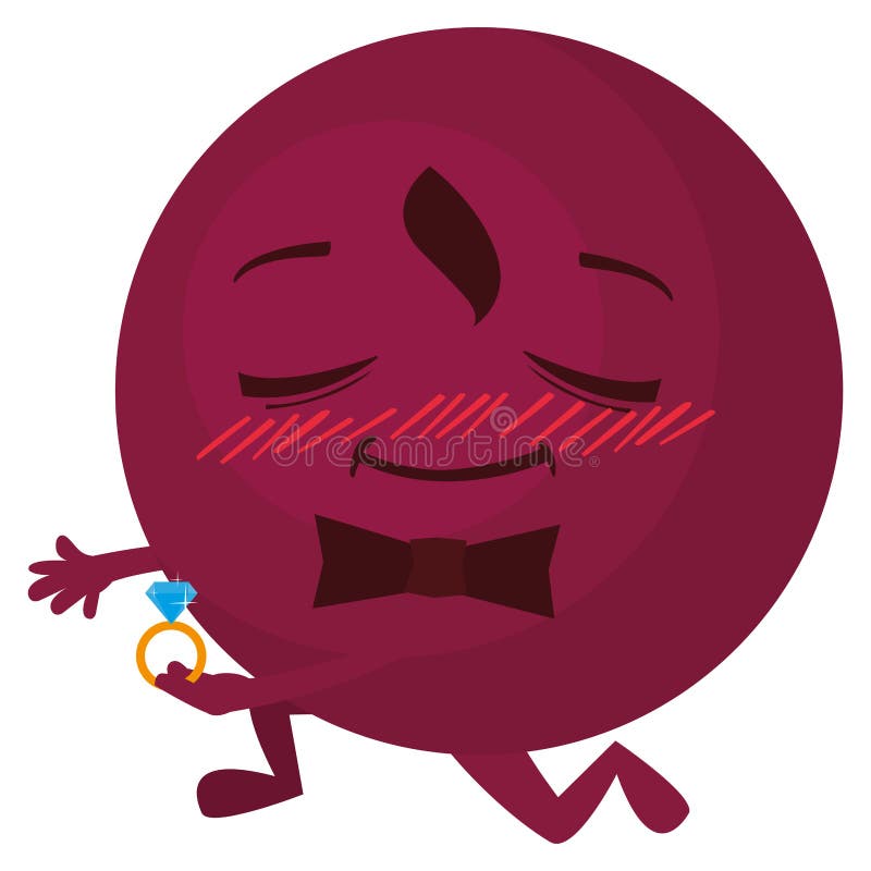 Gentleman Emoticon with Bowtie and Engagement Ring Stock Vector ...