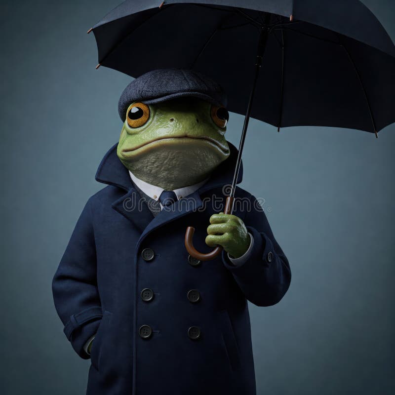 Gentleman Frog in Classic Outerwear Stock Illustration - Illustration ...