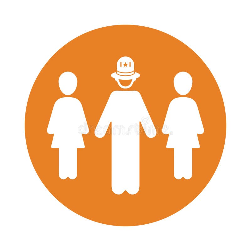 Gentleman Group, Friends Icon. Orange Color Design Stock Vector ...