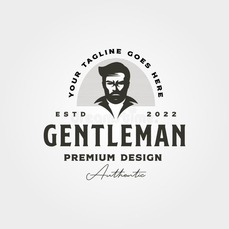 Gentleman Lettering Logo Vintage Vector Illustration Design, Gentleman ...