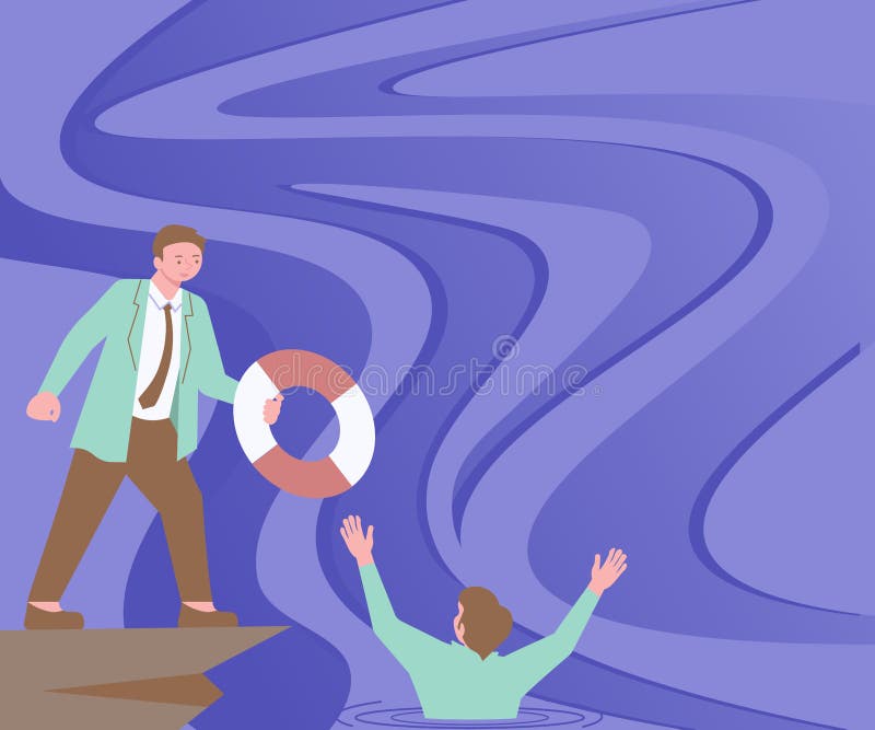 Gentleman in Suit Helping Colleague Representing Successful Teamwork ...