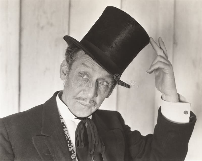Gentleman tipping his hat stock image. Image of person - 77560075