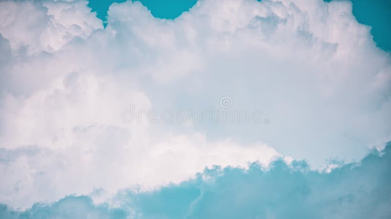 Gently Fluffy Clouds Cloud Sky Blue Moving in Blue Cloudy Sky with ...