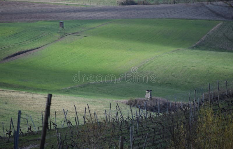 Gently Sliding Landscape with Scattered Light Stock Photo - Image of ...