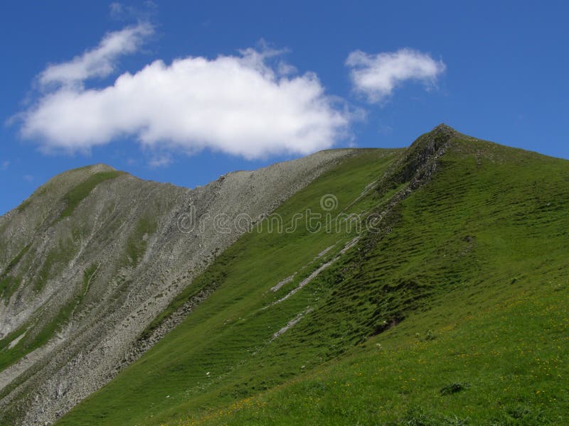 Gently Sloping Green Mountain Ridge Stock Photo - Image of deep, gentle ...