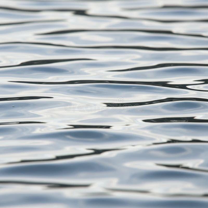 Gently Undulating Water Surface with Smooth, Reflective Ripples ...
