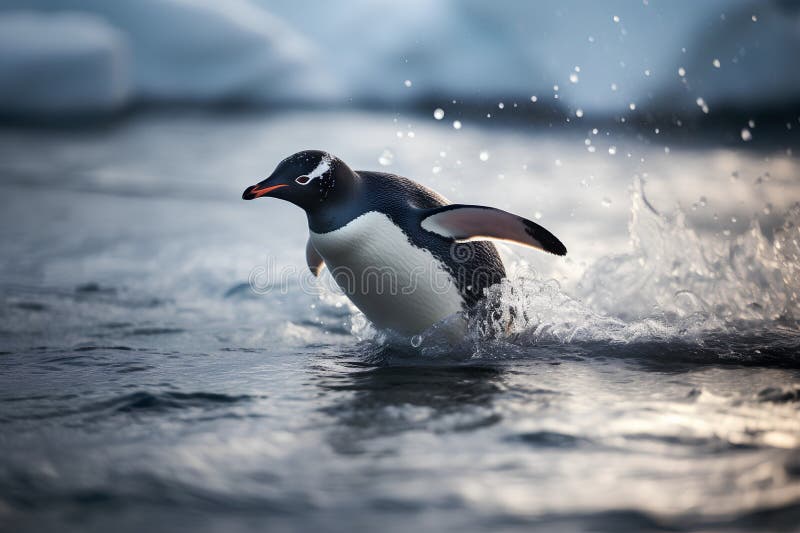 Gliding Penguin Stock Illustrations – 47 Gliding Penguin Stock ...