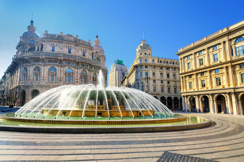 Ansicht Von Genua-Stadt - Italien Stockbild - Bild von seemöwe ...