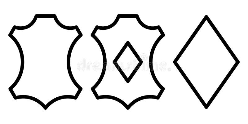 Genuine and Artificial Leather Icon Set. Stock Illustration ...
