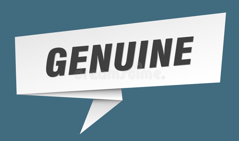 Genuine Banner. Genuine Speech Bubble, Label, Sticker, Sign Template ...