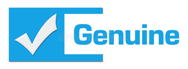 Genuine Concept Icon Means Authentic True or Real - 3d Illustration ...