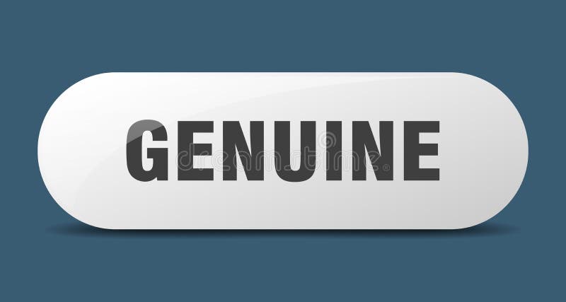 Genuine Button. Genuine Sign. Key. Push Button Stock Vector ...