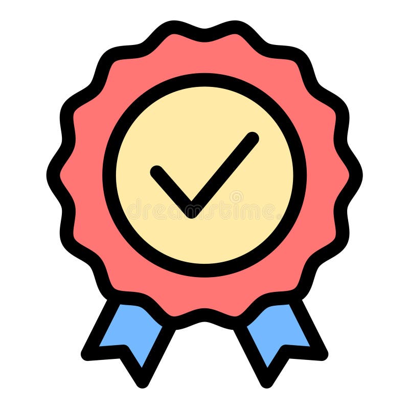 Genuine Icon Authenticity and Trust in Flat Line Color Style Stock ...