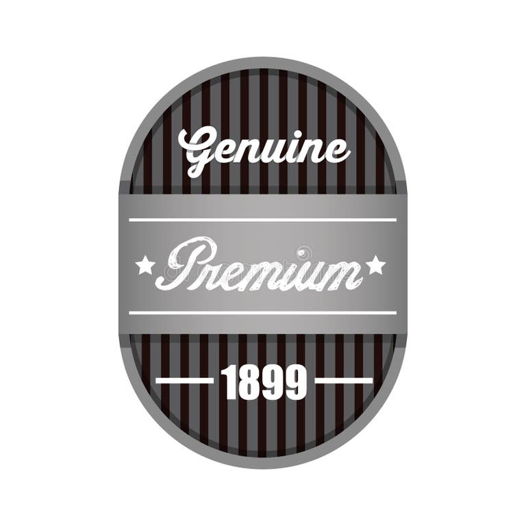 Genuine Label. Vector Illustration Decorative Design Stock Vector ...